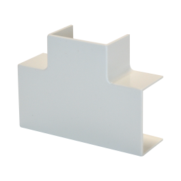 40mm x 25mm Flat Tee (White) - PVC-U Trunking UK Manufacturer